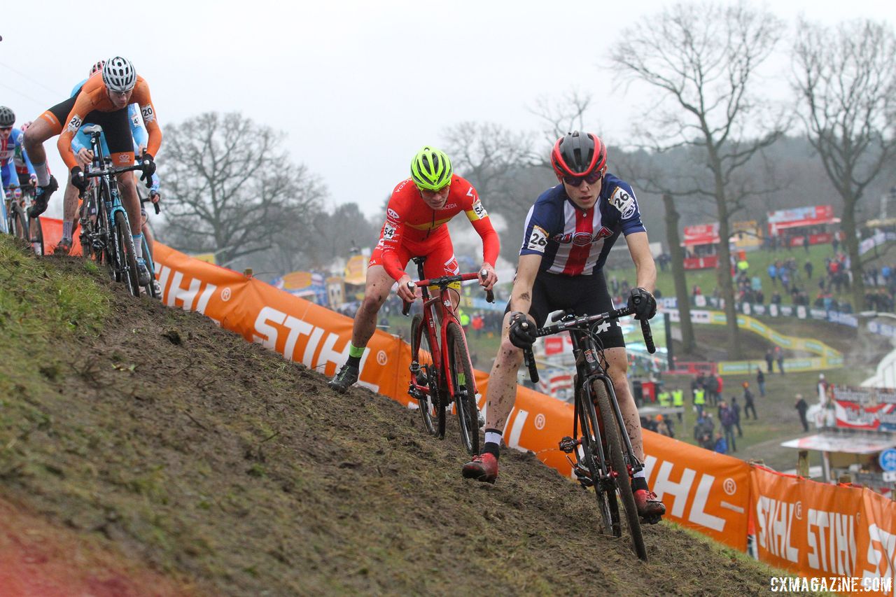 Scott Funston looks for traction on the tough off-camber section. 2018 ...