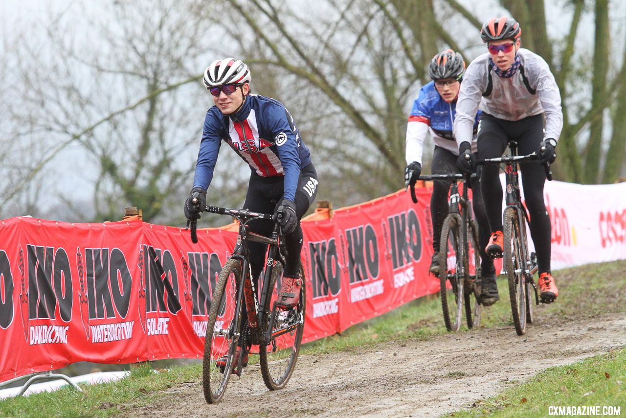 Teammates Scott Funston and Calder Wood pre-rode the course together ...